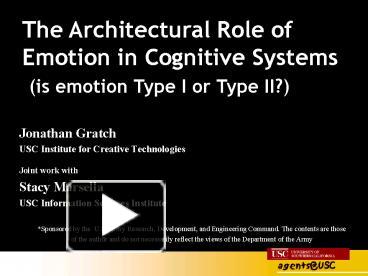 Jonathan Gratch presentation | free to view