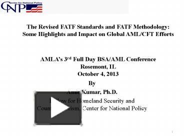 The Revised FATF Standards and FATF Methodology: Some Highlights and ...