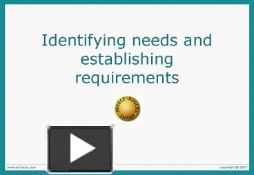 PPT – Identifying needs and establishing requirements PowerPoint ...