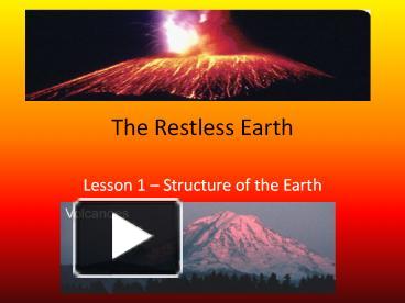 The Restless Earth presentation | free to view