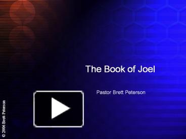 The Book of Joel presentation | free to download