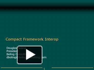 PPT – Windows CE Programming Intro PowerPoint presentation | free to ...