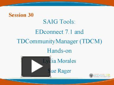 PPT – SAIG Tools: PowerPoint presentation | free to view - id: 6291d-NmNlM