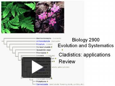 PPT – Biology 2900 Evolution and Systematics PowerPoint presentation ...