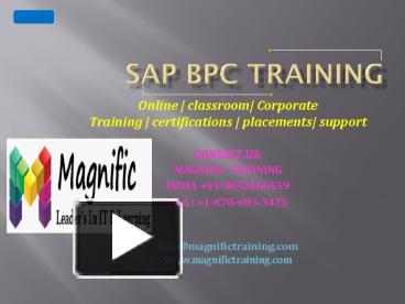 PPT – sap bpc online training class PowerPoint presentation | free to ...