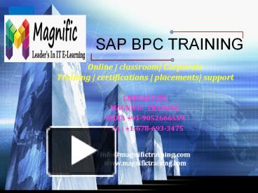 PPT – sap bpc online training PowerPoint presentation | free to ...