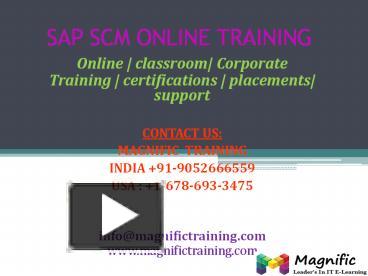 PPT – sap scm online tutorial PowerPoint presentation | free to ...