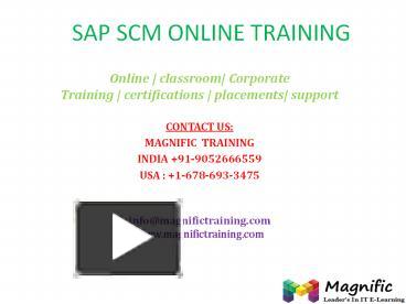 PPT – sap scm online training tutorial PowerPoint presentation | free ...
