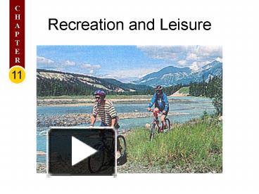 Recreation and Leisure presentation | free to view