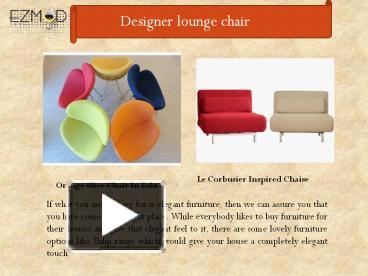 PPT – Designer Lounge Chair PowerPoint presentation | free to download ...