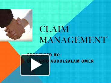 Claims Management presentation | free to download