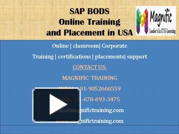 SAP BODS online training and placement in USA presentation | free to ...
