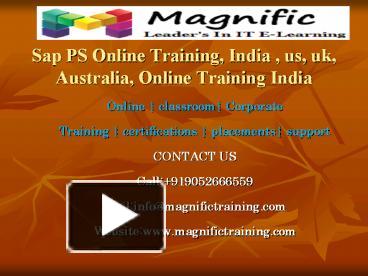 PPT – Sap PS Online Training, India , us, uk, Australia, Online ...