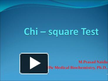Chi – square Test presentation | free to download