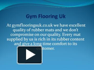PPT – Gym Matting PowerPoint presentation | free to download - id ...