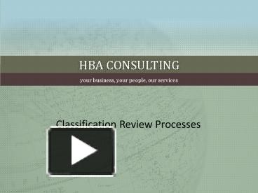 PPT – Classification Review Processes PowerPoint presentation | free to ...