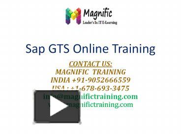 sap gts online training (1) presentation | free to download