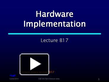 PPT – Hardware Implementation PowerPoint presentation | free to view ...