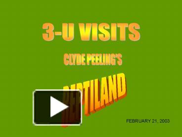 FEBRUARY 21, 2003 presentation | free to view