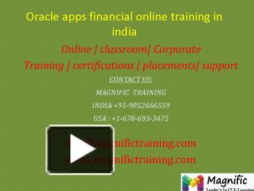 PPT – oracle apps financial online training in india PowerPoint ...