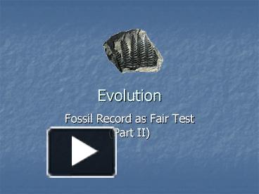 Evolution presentation | free to view