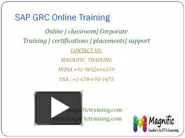sap grc online training in india presentation | free to download