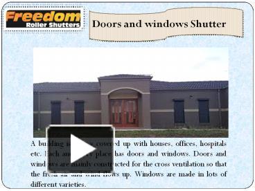 Door and windows shutter presentation | free to download