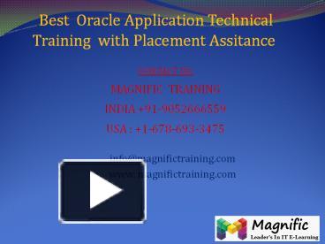 PPT – Best Oracle Application Technical Training with Placement ...