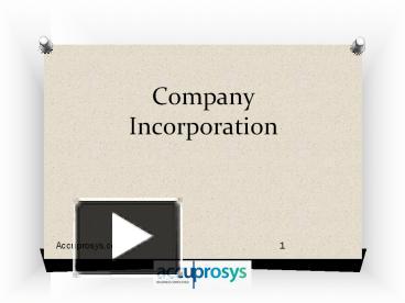PPT – Company Incorporation PowerPoint presentation | free to download ...