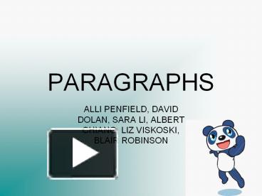 PPT – PARAGRAPHS PowerPoint presentation | free to view - id: 63a712-N2YxY