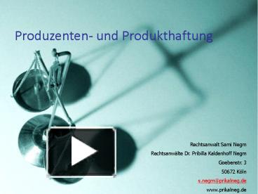 Produzenten- und Produkthaftung presentation | free to download