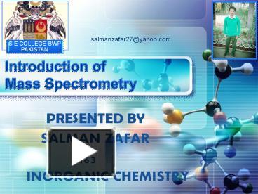 Mass Spectroscopy presentation | free to download