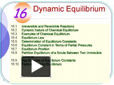 Dynamic Equilibrium presentation | free to view