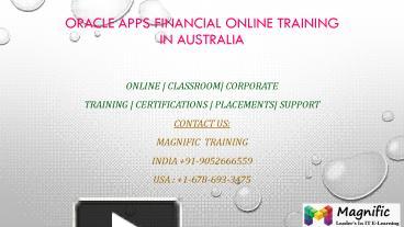 PPT – Oracle apps financial online training in Australia PowerPoint ...