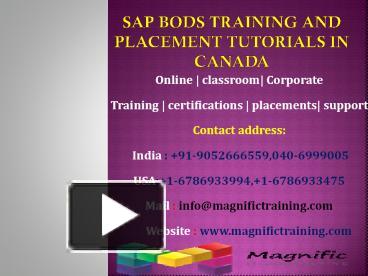 Sap bods training and placement tutorials IN CANADA presentation | free ...