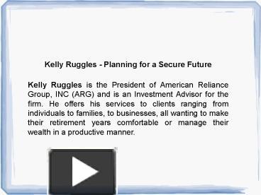 Kelly Ruggles - Planning for a Secure Future presentation | free to ...