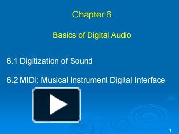 Basics of Digital Audio presentation | free to view