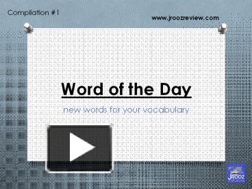 IELTS Vocabulary Word of the Day Compilation 1 presentation | free to ...
