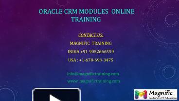 PPT – oracle crm modules online training PowerPoint presentation | free ...