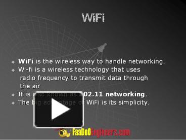 PPT – WiFi PowerPoint presentation | free to download - id: 647512-MGFjN