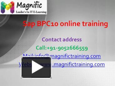 PPT – sap bpc 10 online training PowerPoint presentation | free to ...