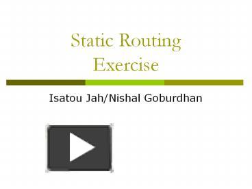 PPT – Static Routing Exercise PowerPoint presentation | free to ...