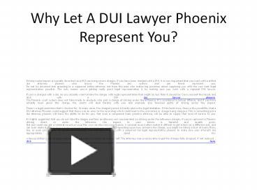 PPT – phoenix dui lawyer PowerPoint presentation | free to download ...
