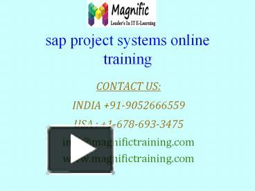 sap project systems online training presentation | free to download