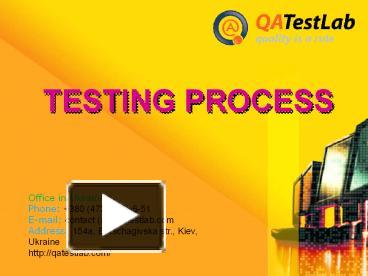 Testing Process presentation | free to download
