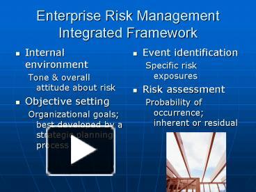 PPT – Enterprise Risk Management Integrated Framework PowerPoint ...
