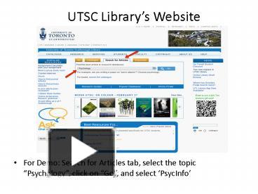 UTSC Library presentation | free to download