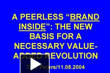 PPT – A PEERLESS PowerPoint presentation | free to download - id ...