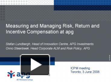 PPT – Measuring and Managing Risk, Return and Incentive Compensation at ...