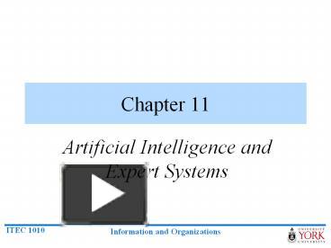 Artificial Intelligence and Expert Systems presentation | free to download